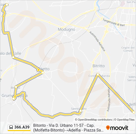 366a39 Route: Schedules, Stops & Maps - Bitonto - Via D. Urbano 11-57 ...