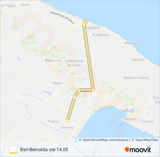 704r04 rapida Route: Schedules, Stops & Maps - Bari - Via Giuseppe ...