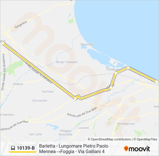 10139B Route: Schedules, Stops & Maps - Barletta - Lungomare Pietro ...