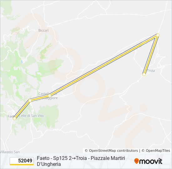 52049 Route: Schedules, Stops & Maps - Faeto - Sp125 2‎→Troia ...