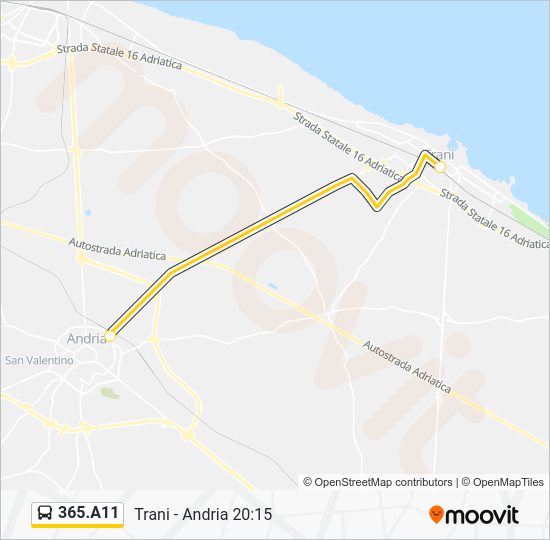 365A11 Route: Schedules, Stops & Maps - Trani - C.So Imbriani (Poliz ...