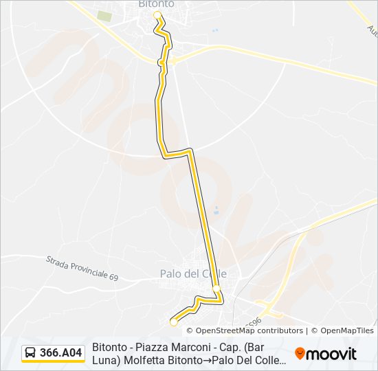 366a04 Route: Schedules, Stops & Maps - Bitonto - Piazza Marconi - Cap ...