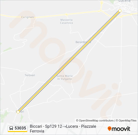 53035 Route: Schedules, Stops & Maps - Biccari - Sp129 12‎→Lucera ...