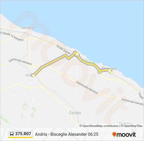 375r07 Route: Schedules, Stops & Maps - Andria - Corso Cavour Ospedale ...