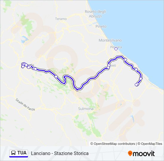 TUA Route: Schedules, Stops & Maps - Lanciano - Stazione Storica (Updated)