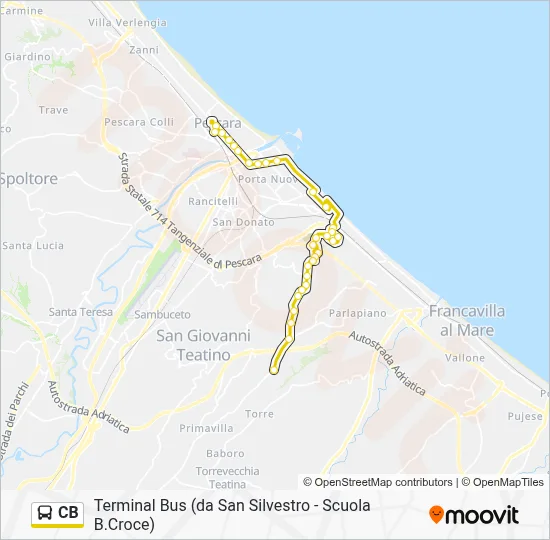 Linea CB: orari, fermate e mappe - Terminal Bus (da San Silvestro ...