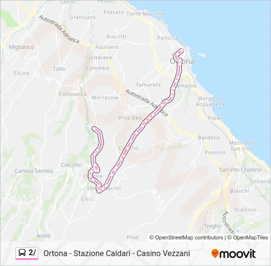 Linea 2: orari, fermate e mappe - Piazza Plebiscito (Terminal Bus ...
