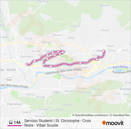 14a Route: Schedules, Stops & Maps - Aosta - Via Vaccari (Updated)