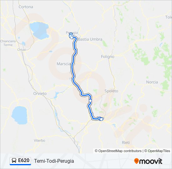 e620 Route: Schedules, Stops & Maps - Bus Terminal Perugia‎→Bus ...