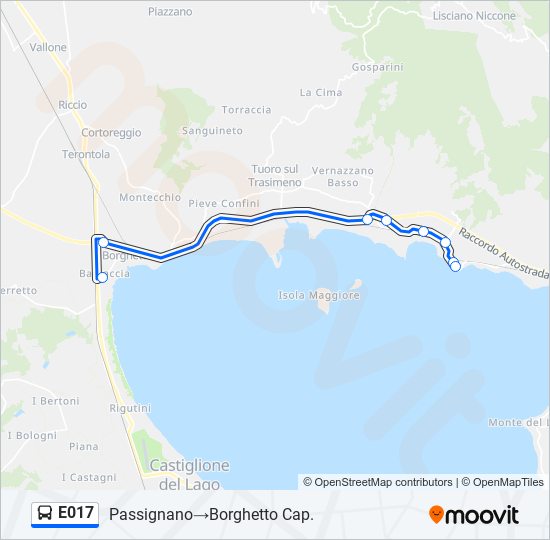 e017 Route: Schedules, Stops & Maps - Passignano‎→Borghetto Capol ...