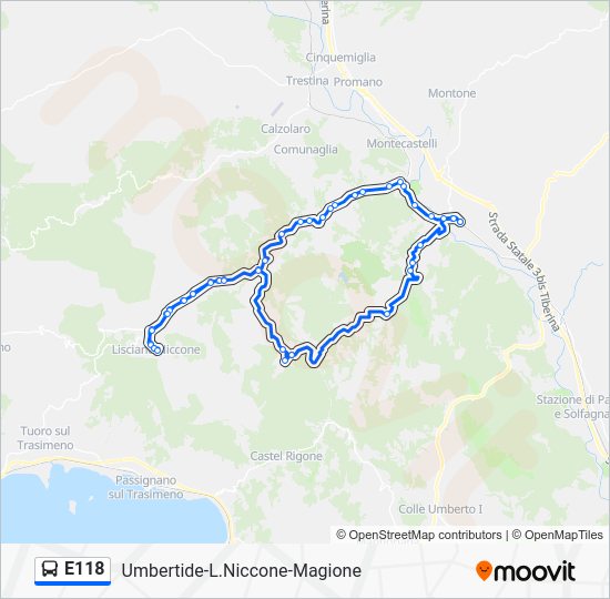 e118 Route: Schedules, Stops & Maps - V.Garibaldi Umbertide‎→V ...