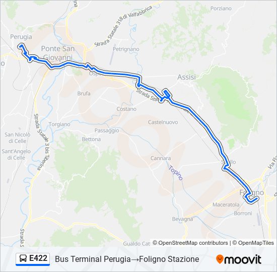 Linea : orari, fermate e mappe - Bus Terminal Perugia‎→Foligno Stazione ...