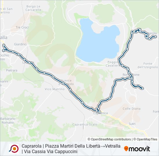 cotral Route: Schedules, Stops & Maps - Caprarola | Piazza Martiri ...