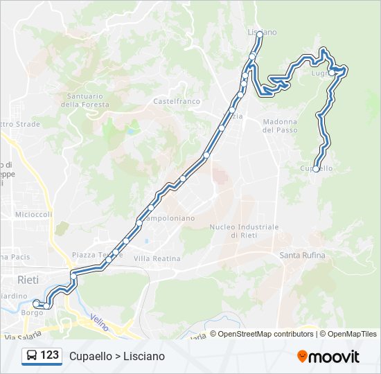 123 Route: Schedules, Stops & Maps - Cupaello > Lisciano (Updated)
