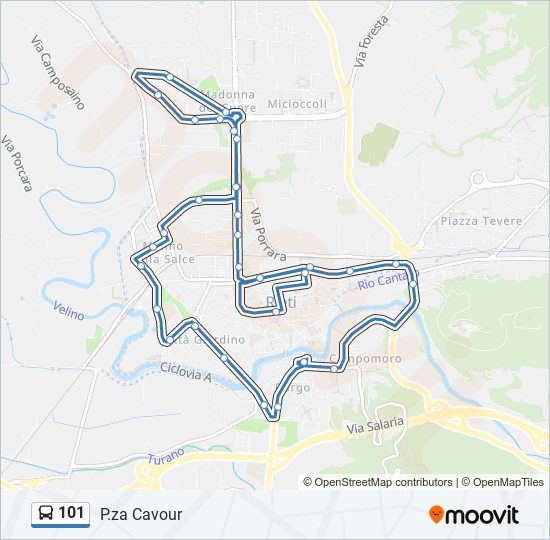 101 Route: Schedules, Stops & Maps - P.za Cavour (Updated)