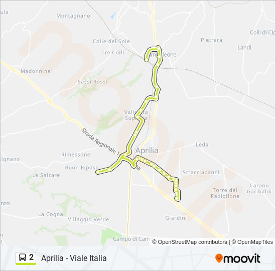2 Route: Schedules, Stops & Maps - Aprilia - Viale Italia (Updated)