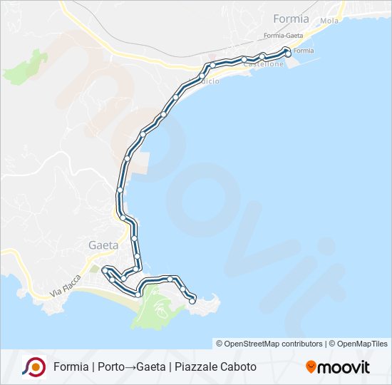 cotral Route: Schedules, Stops & Maps - Formia | Porto‎→Gaeta ...
