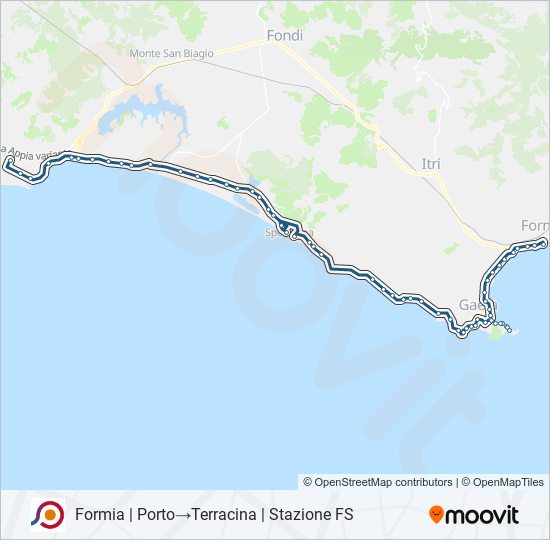 cotral Route: Schedules, Stops & Maps - Formia | Porto‎→Terracina ...