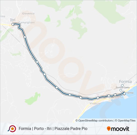 cotral Route: Schedules, Stops & Maps - Formia | Porto‎→Itri | Piazzale ...