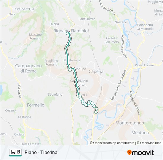 b Route: Schedules, Stops & Maps - Riano - Tiberina (Updated)