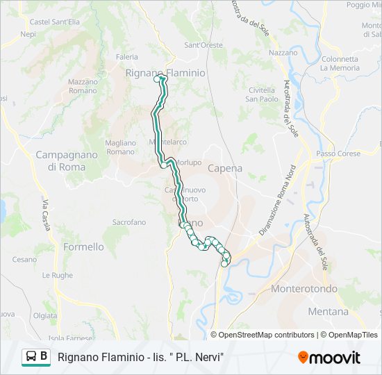 b Route: Schedules, Stops & Maps - Rignano Flaminio - Iis. " P.L. Nervi ...