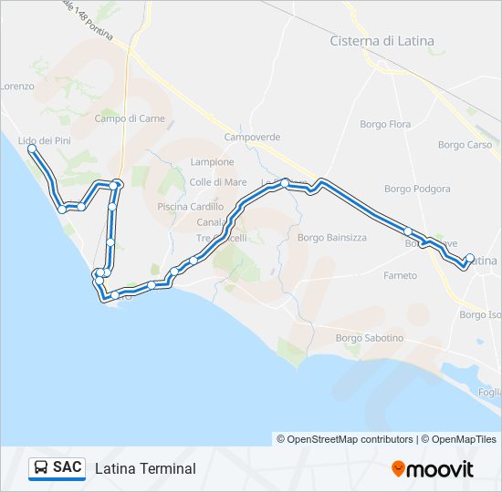 sac Route: Schedules, Stops & Maps - Latina Terminal (Updated)