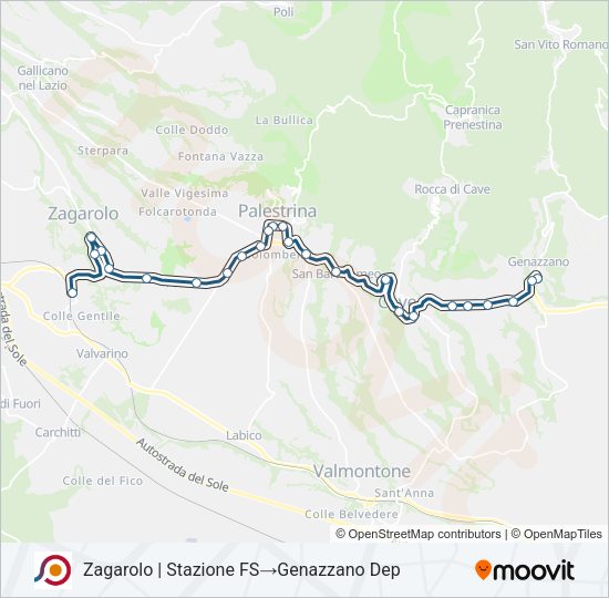 cotral Route: Schedules, Stops & Maps - Zagarolo | Stazione FS‎→ ...