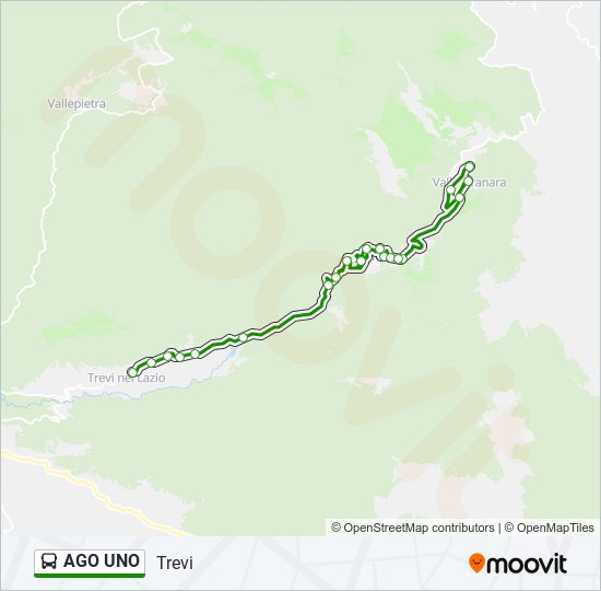 ago uno Route: Schedules, Stops & Maps - Trevi (Updated)