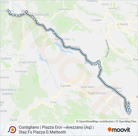 cotral Route: Schedules, Stops & Maps - Contigliano | Piazza Eroi‎→ ...