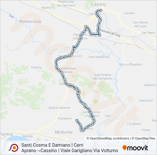 COTRAL Route: Schedules, Stops & Maps - Santi Cosma E Damiano | Cerri ...