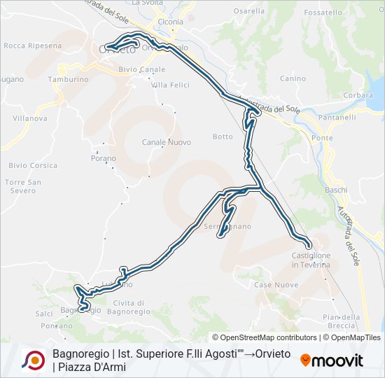 Linea cotral: orari, fermate e mappe - Bagnoregio | Ist. Superiore F ...
