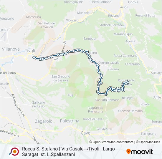 cotral Route: Schedules, Stops & Maps - Rocca S. Stefano | Via Casale‎→ ...