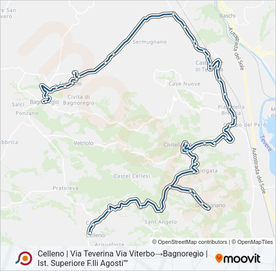 Linea cotral: orari, fermate e mappe - Celleno | Via Teverina Via ...