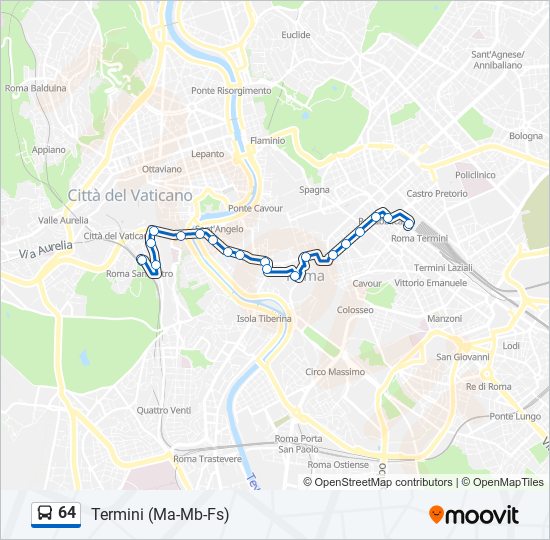 64 Route: Schedules, Stops & Maps - Termini (Ma-Mb-Fs) (Updated)