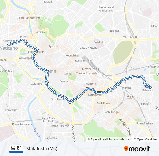 Linea 81: orari, fermate e mappe - Malatesta (Mc) (Aggiornato)