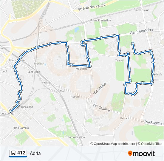 412 Route: Schedules, Stops & Maps - Adria (Updated)