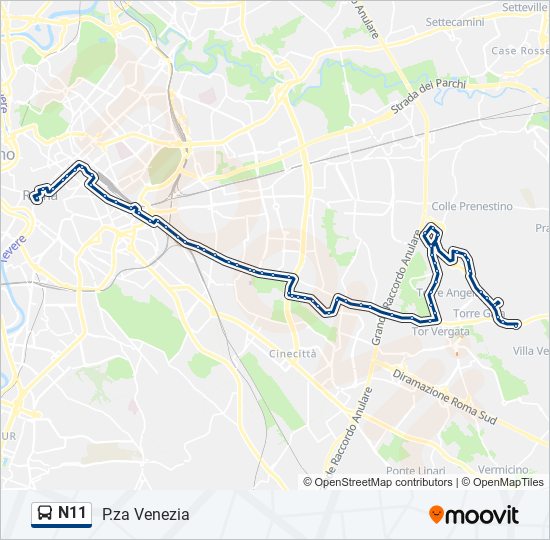 n11 Route: Schedules, Stops & Maps - P.za Venezia (Updated)