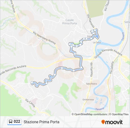 022 Route: Schedules, Stops & Maps - Stazione Prima Porta (Updated)