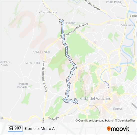 907 Route: Schedules, Stops & Maps - Cornelia Metro A (Updated)