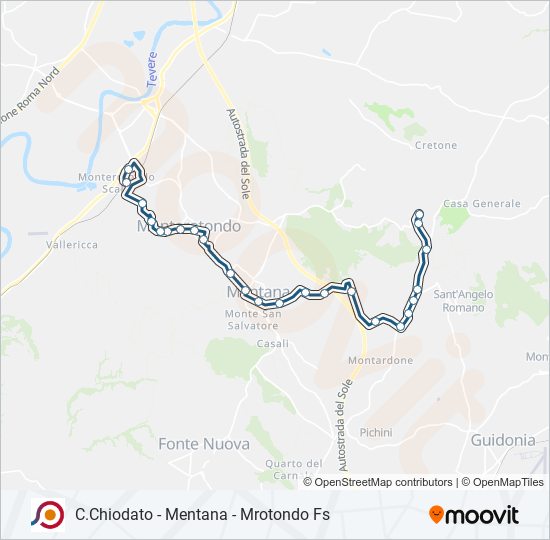 Linea cotral: orari, fermate e mappe - Mentana | Castelchiodato‎→ ...