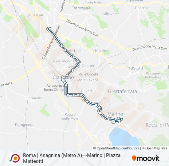 Linea COTRAL: orari, fermate e mappe - Roma | Anagnina (Metro A)‎→ ...
