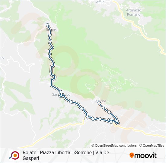 COTRAL Route: Schedules, Stops & Maps - Roiate | Piazza Libertà‎→ ...