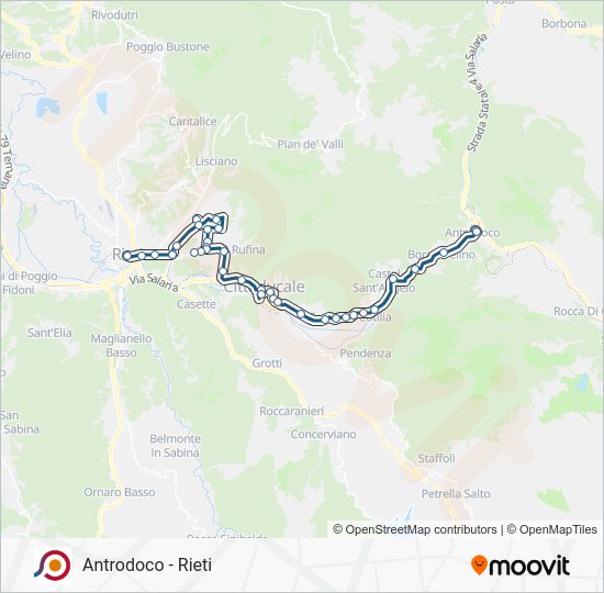 Linea COTRAL: orari, fermate e mappe - Antrodoco | Ponte Sant'Anna‎→ ...