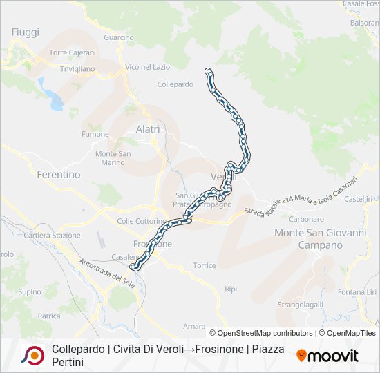 Linea COTRAL: orari, fermate e mappe - Collepardo | Civita Di Veroli‎→ ...