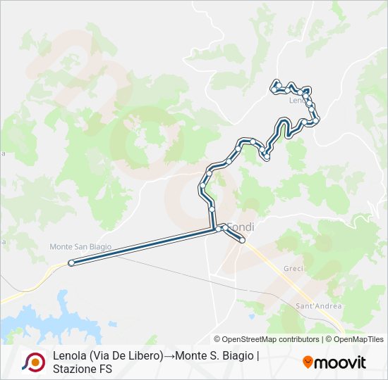 COTRAL Route: Schedules, Stops & Maps - Lenola (Via De Libero)‎→Monte S ...