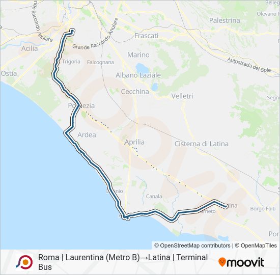 COTRAL Route: Schedules, Stops & Maps - Roma | Laurentina (Metro B)‎→ ...