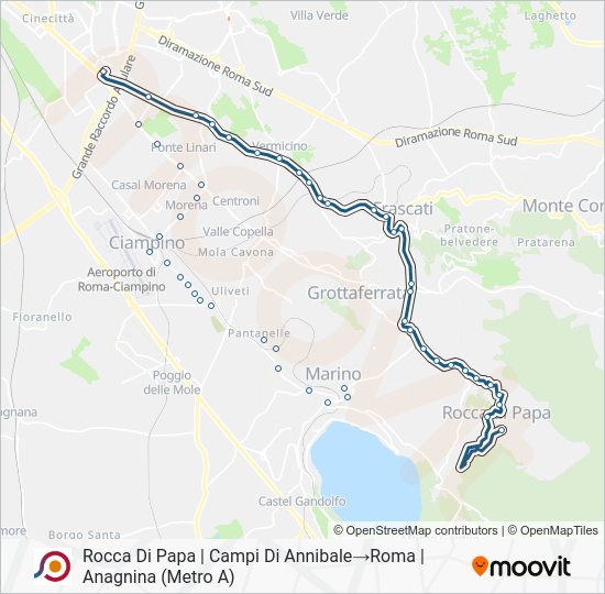 COTRAL Route: Schedules, Stops & Maps - Rocca Di Papa | Campi Di ...