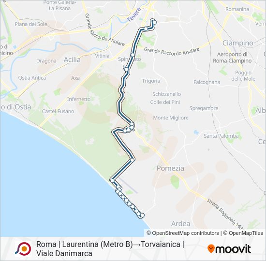 COTRAL Route: Schedules, Stops & Maps - Roma | Laurentina (Metro B)‎→ ...