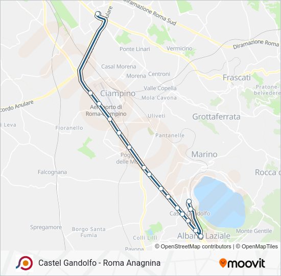 Linea COTRAL: orari, fermate e mappe - Castel Gandolfo Terminal Bus‎→ ...