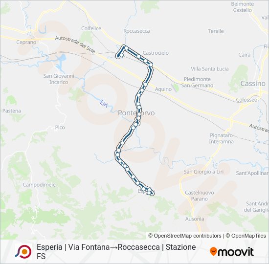 COTRAL Route: Schedules, Stops & Maps - Esperia | Via Fontana‎→ ...